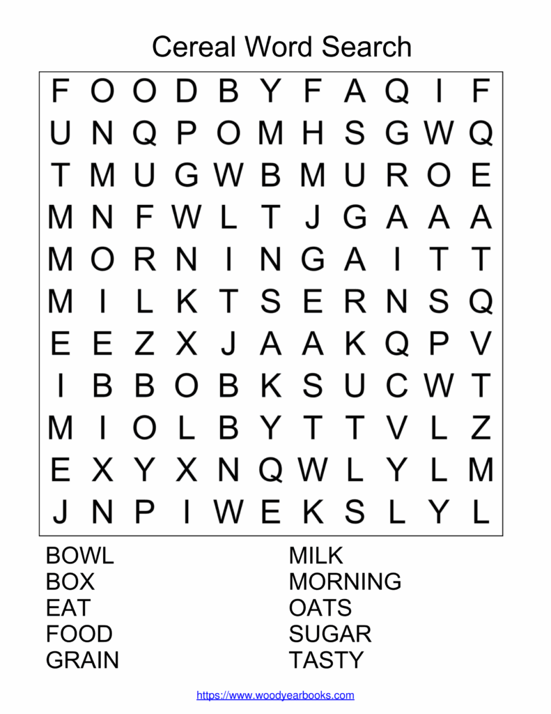 Free Printable Word Search Puzzles For Seniors – Woodyear Books