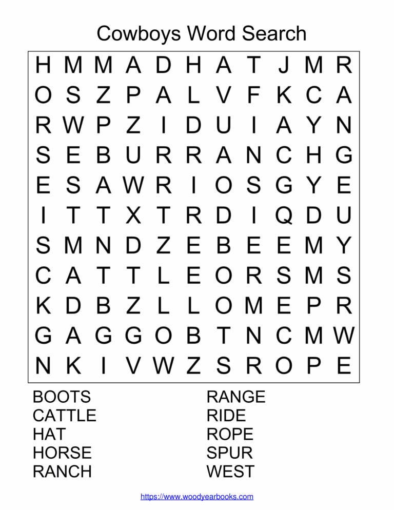 Free Printable Word Search Puzzles For Seniors – Woodyear Books