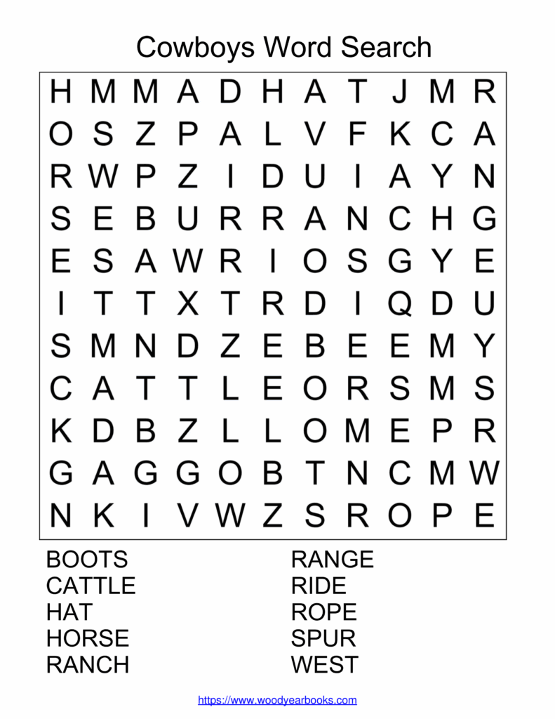 Free Printable Word Search Puzzles For Seniors – Woodyear Books