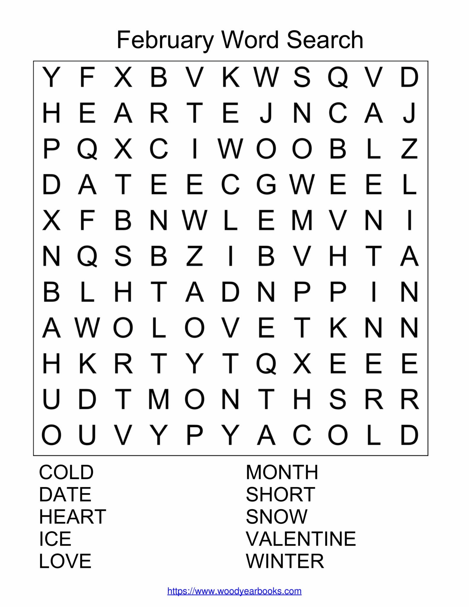 Free Printable Word Search Puzzles For Seniors – Woodyear Books